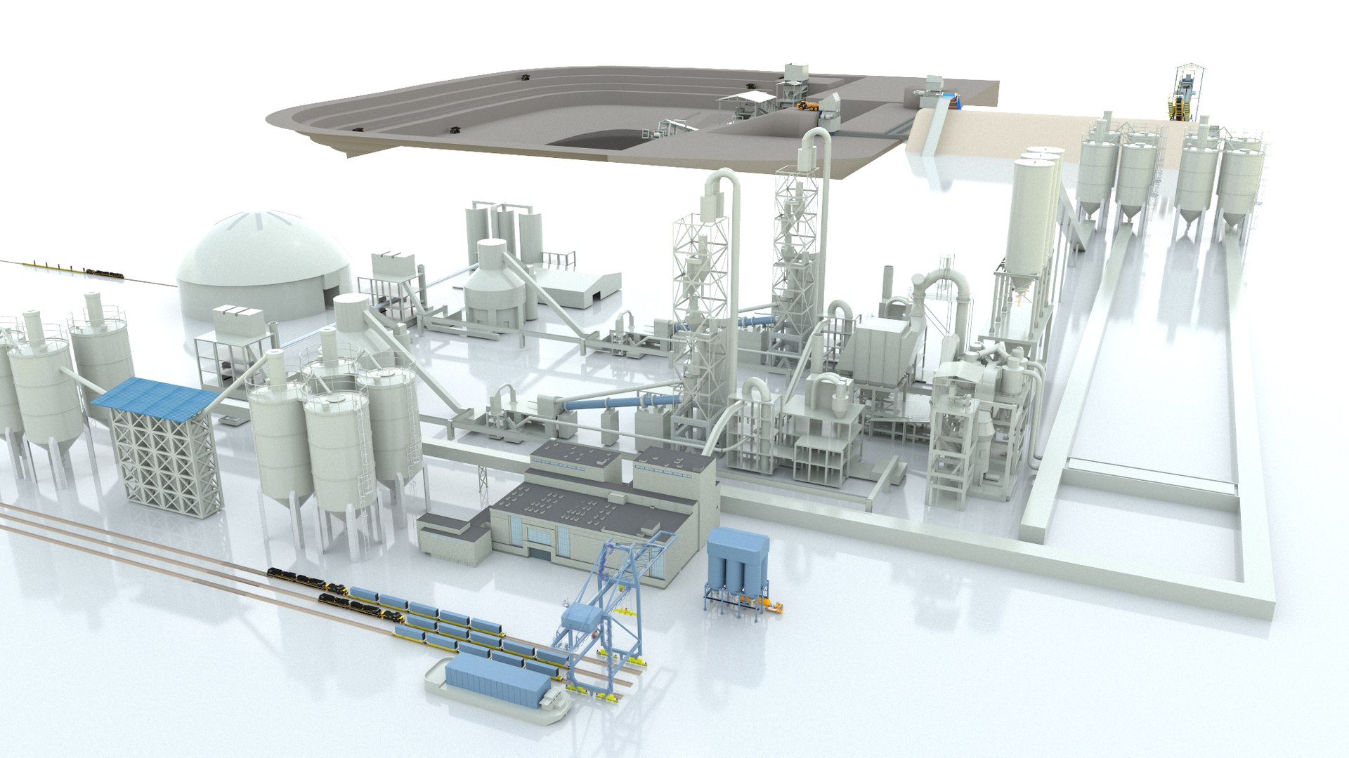 3D Model Cement Plant 3D Model - TurboSquid 1914474
