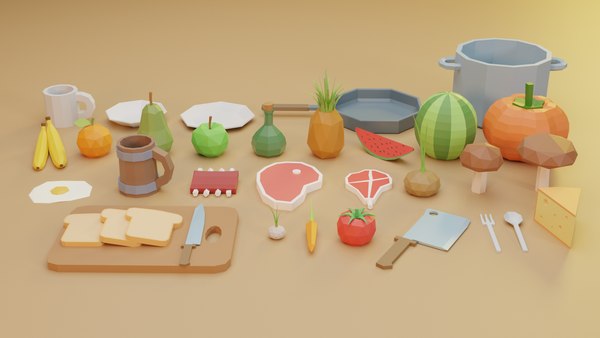3d vegetable food