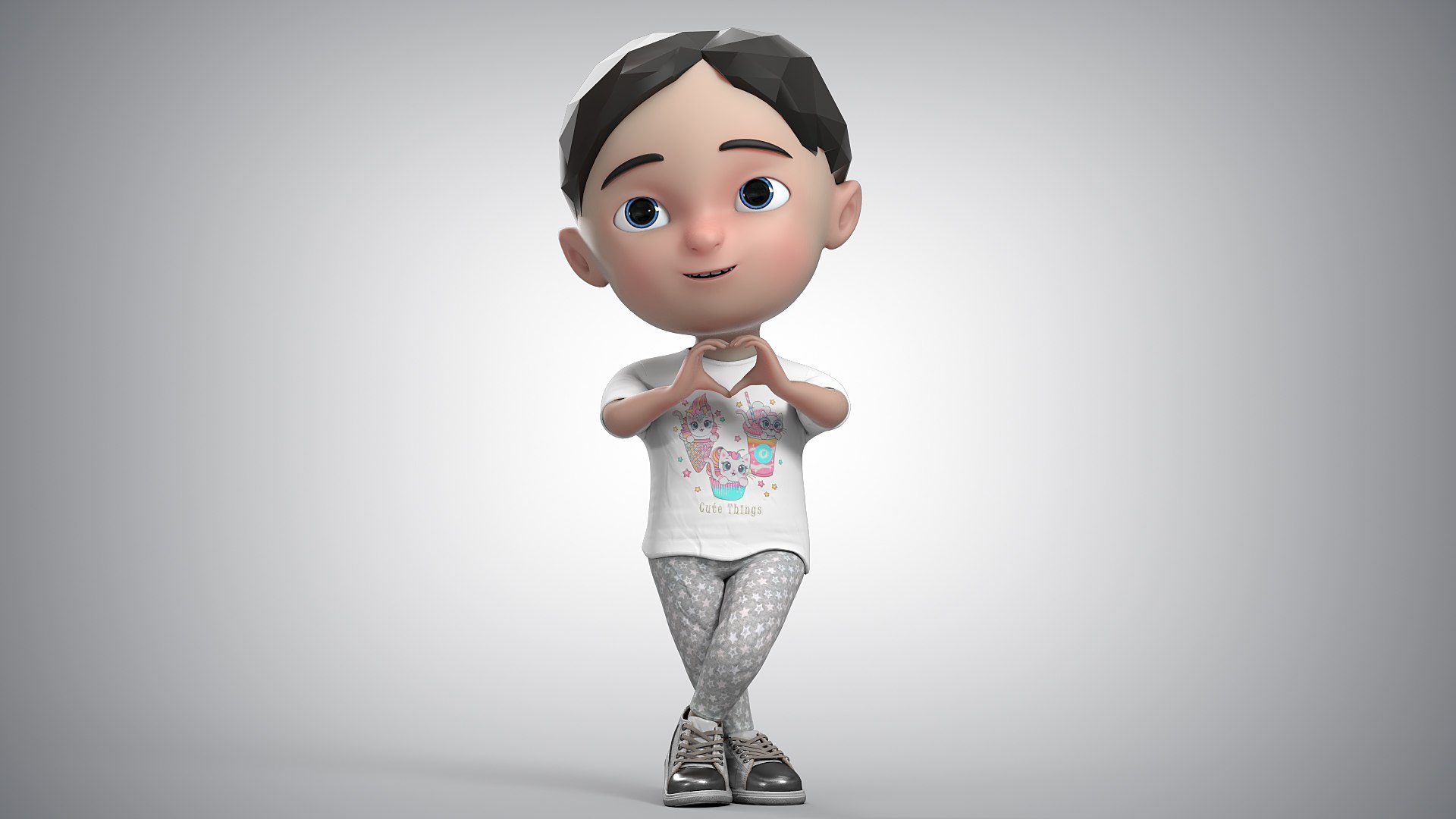 3D Toon Girl Character PBR Model - TurboSquid 2084185