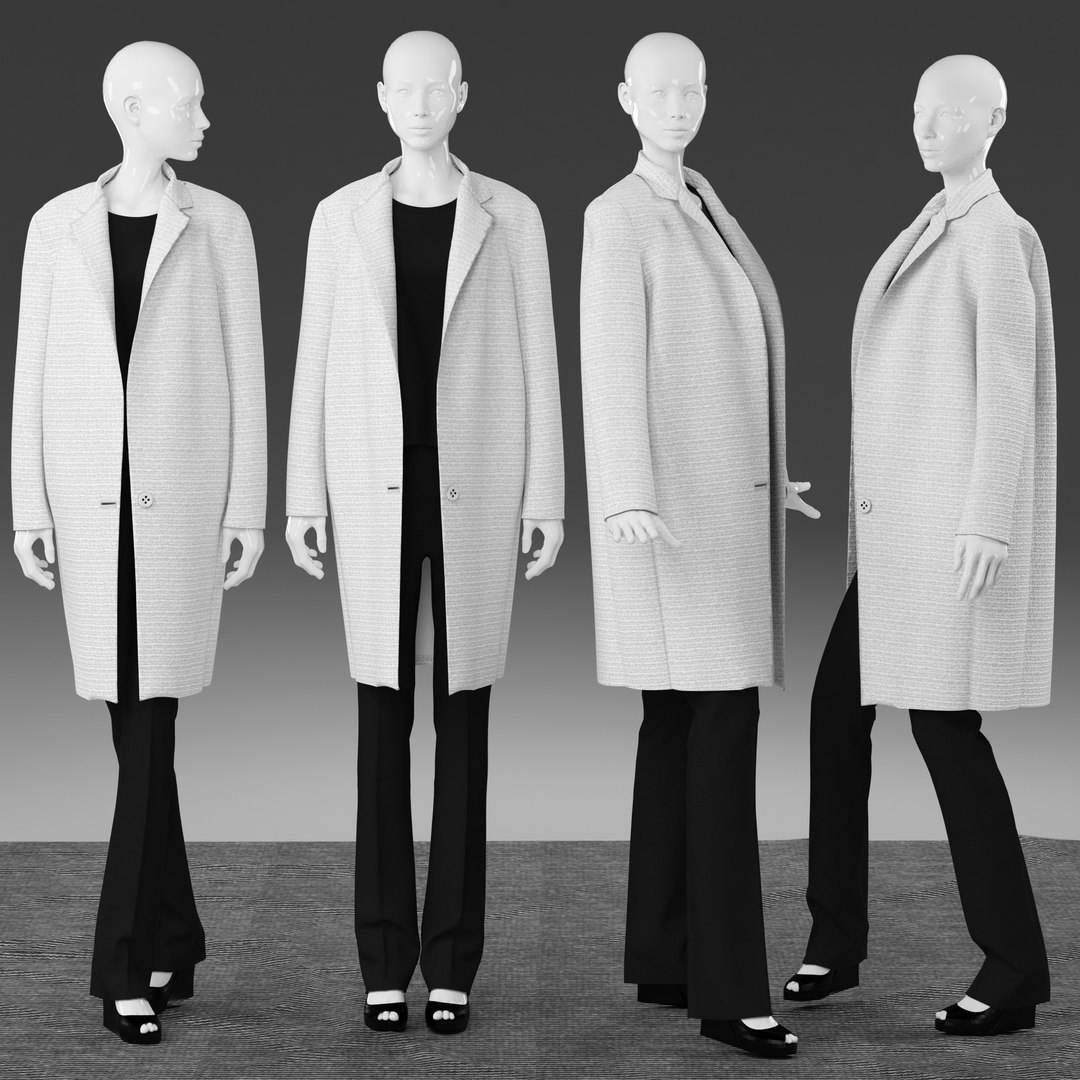 Woman Mannequin Clothes 3d Model