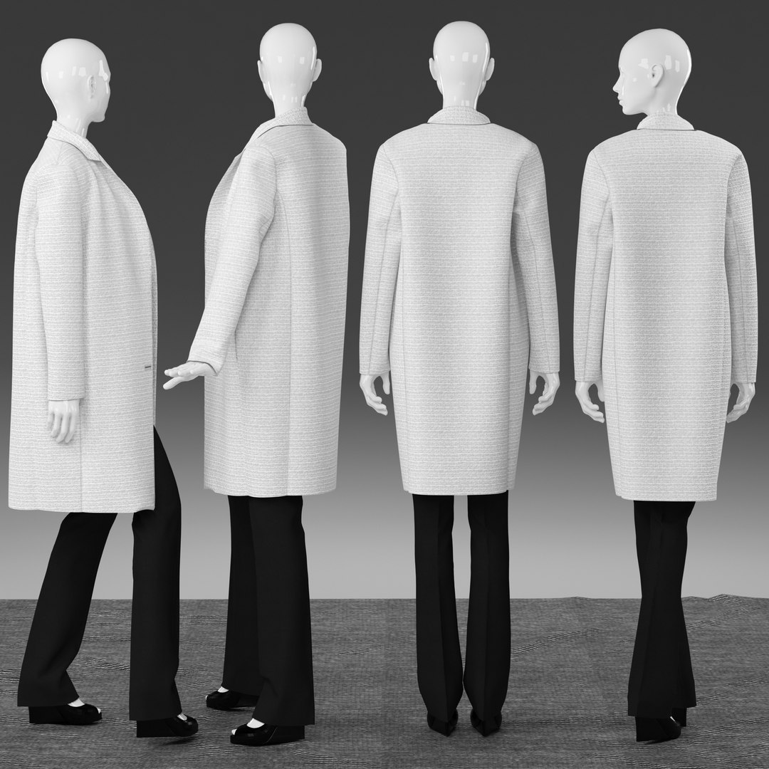 Woman Mannequin Clothes 3d Model