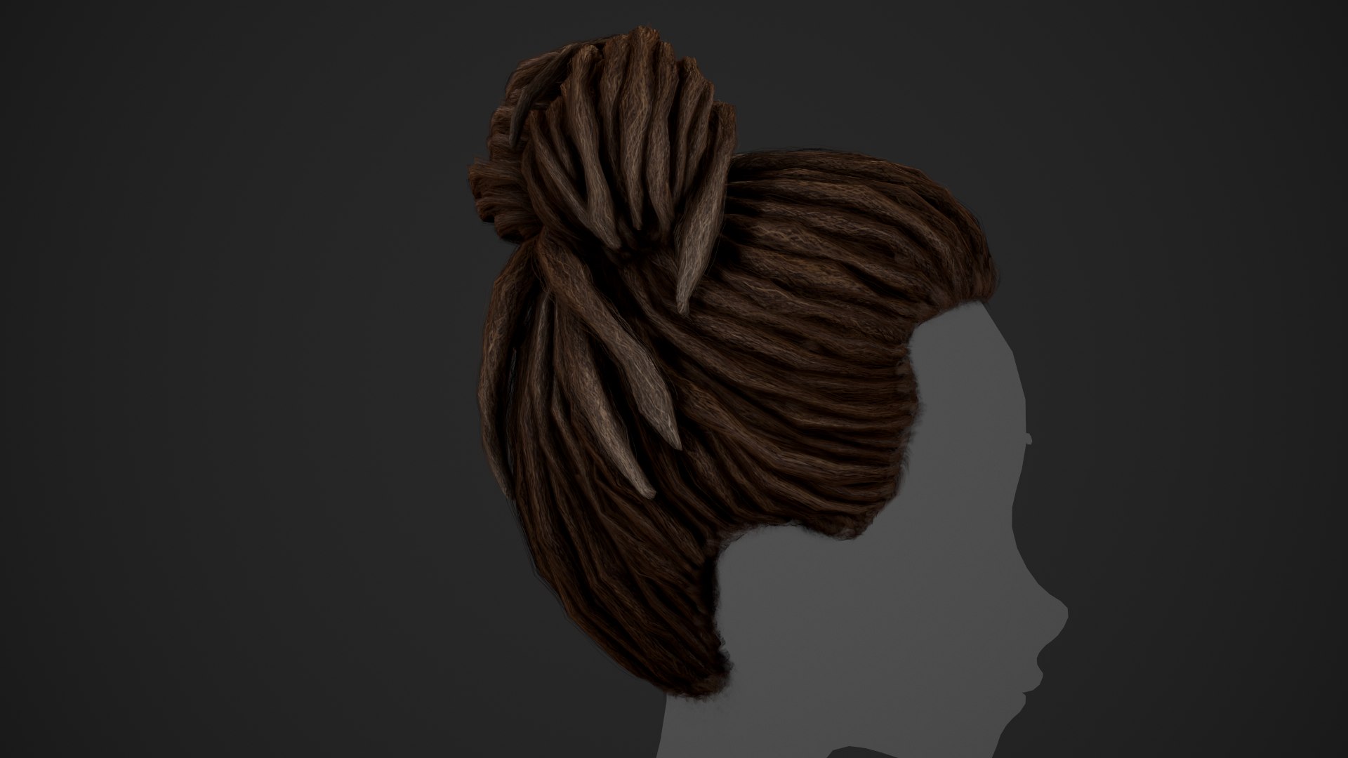 3D Model Male Hair Cards Style 8 - Dreadlocks 1 - TurboSquid 1983487