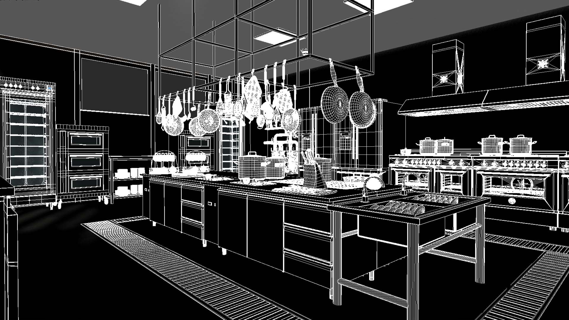 3D Commercial kitchen 1 - TurboSquid 2158448