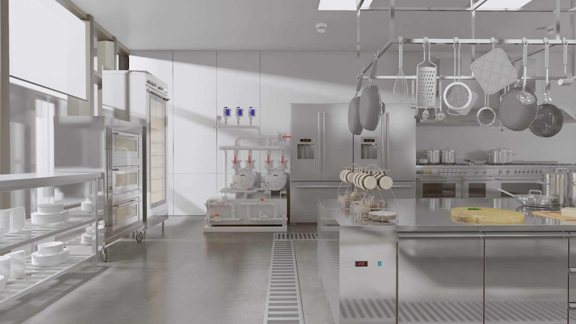 3D Commercial kitchen 1 - TurboSquid 2158448