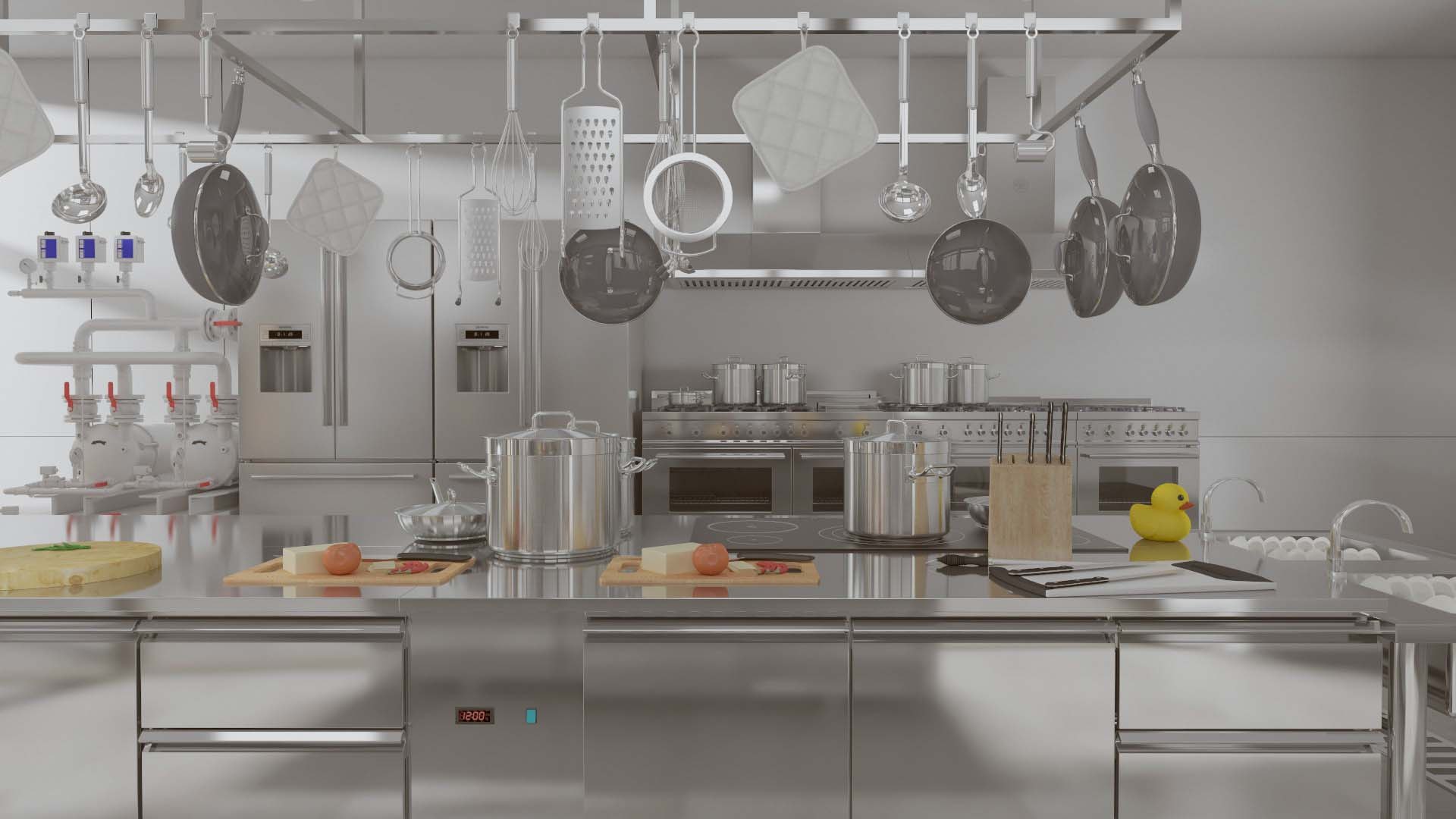 3D Commercial kitchen 1 - TurboSquid 2158448