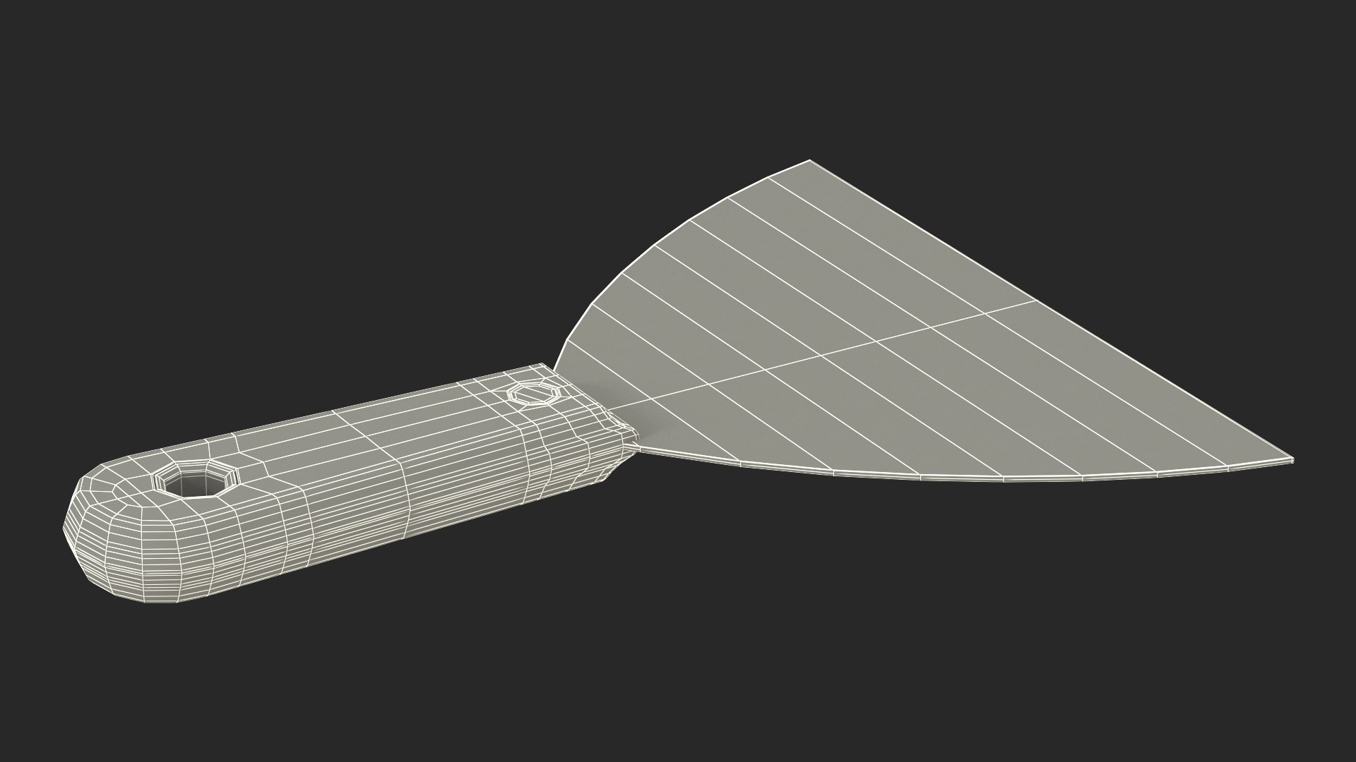 Scraper 6 Inch Black Handle 3D Model - TurboSquid 1943616