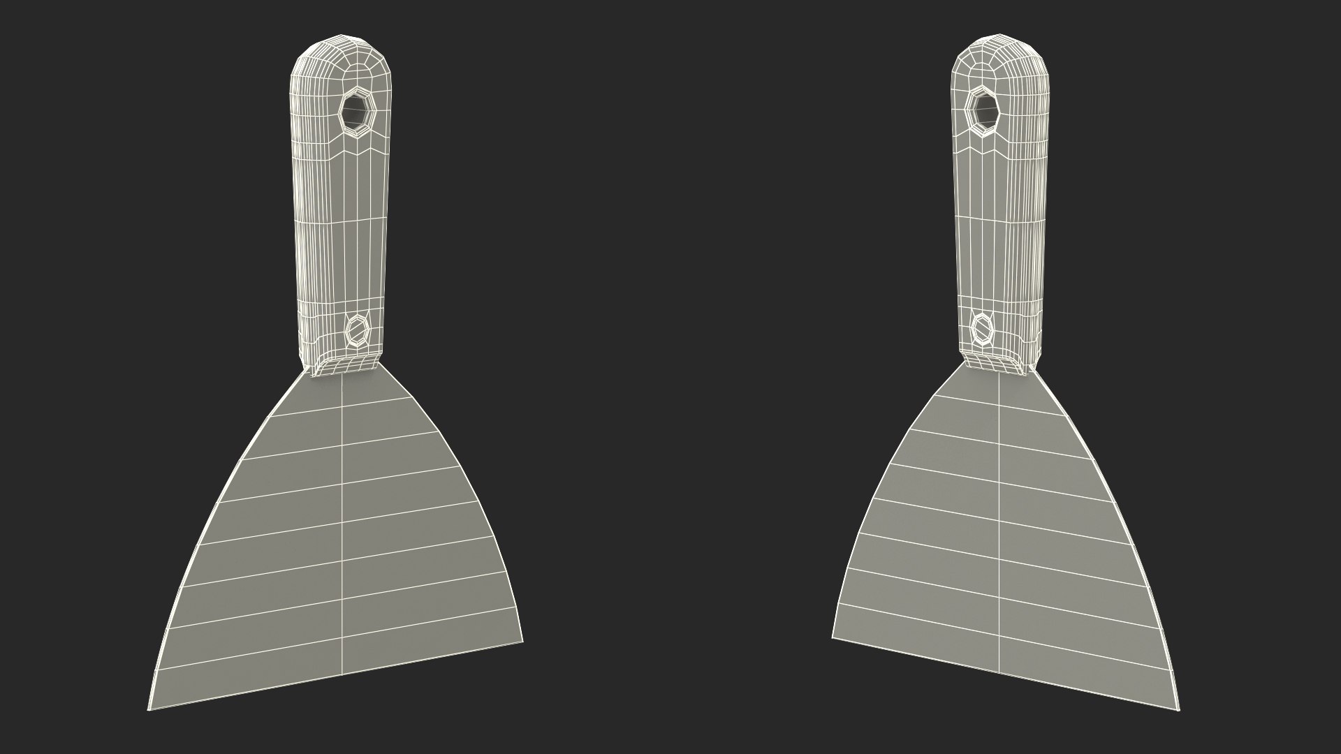 Scraper 6 Inch Black Handle 3D Model - TurboSquid 1943616