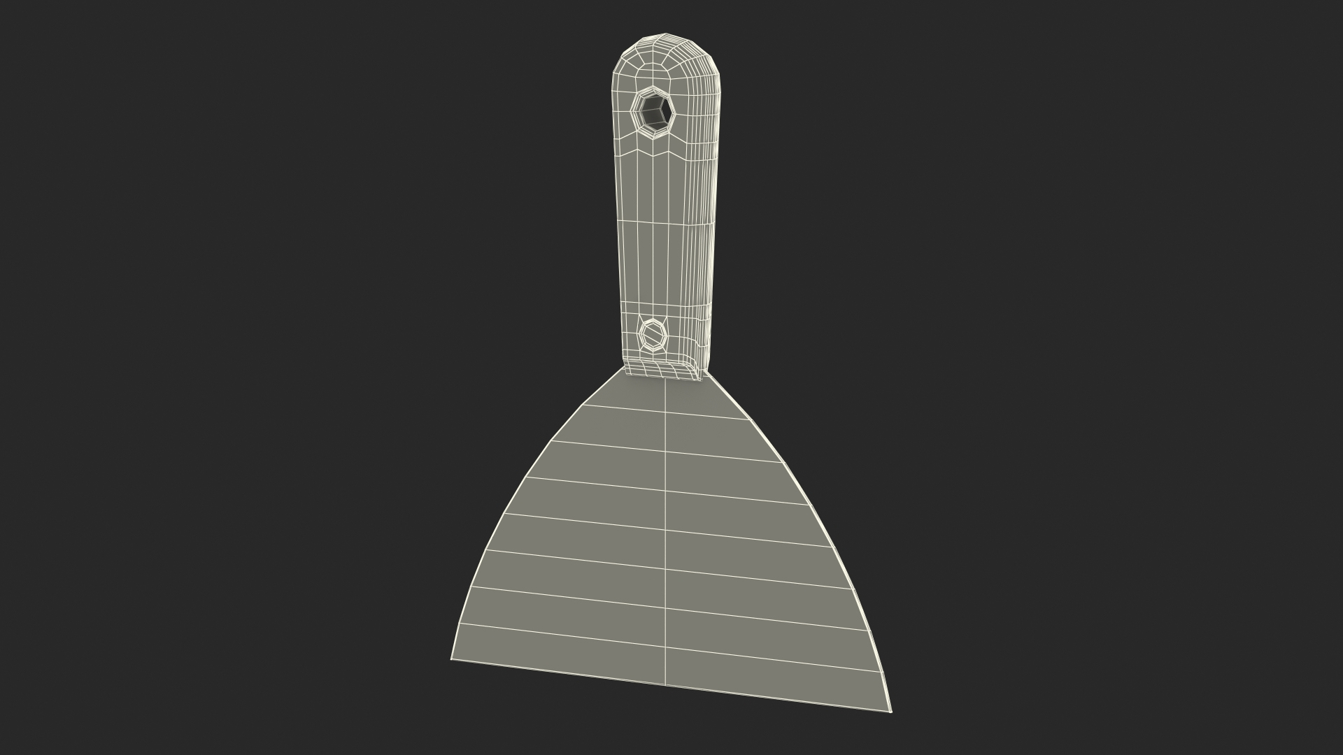 Scraper 6 Inch Black Handle 3D Model - TurboSquid 1943616