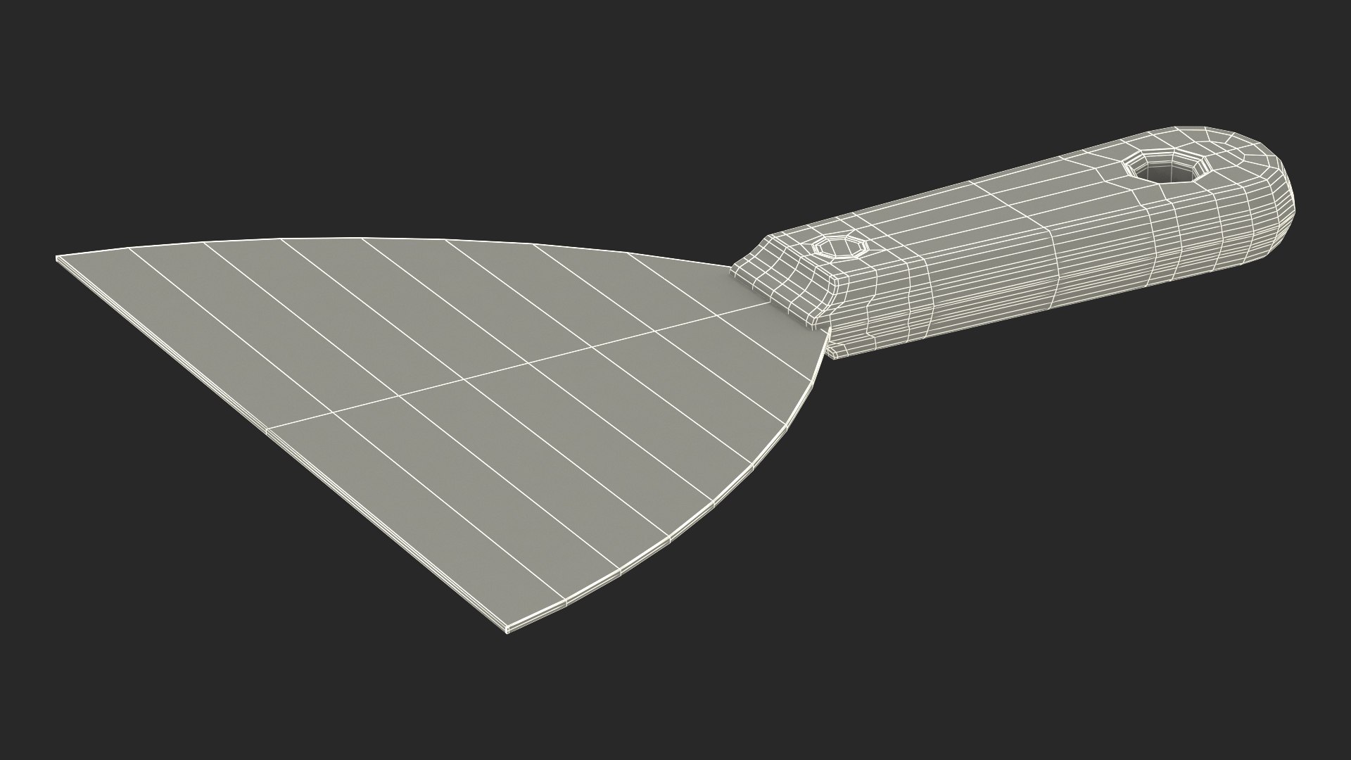 Scraper 6 Inch Black Handle 3D Model - TurboSquid 1943616