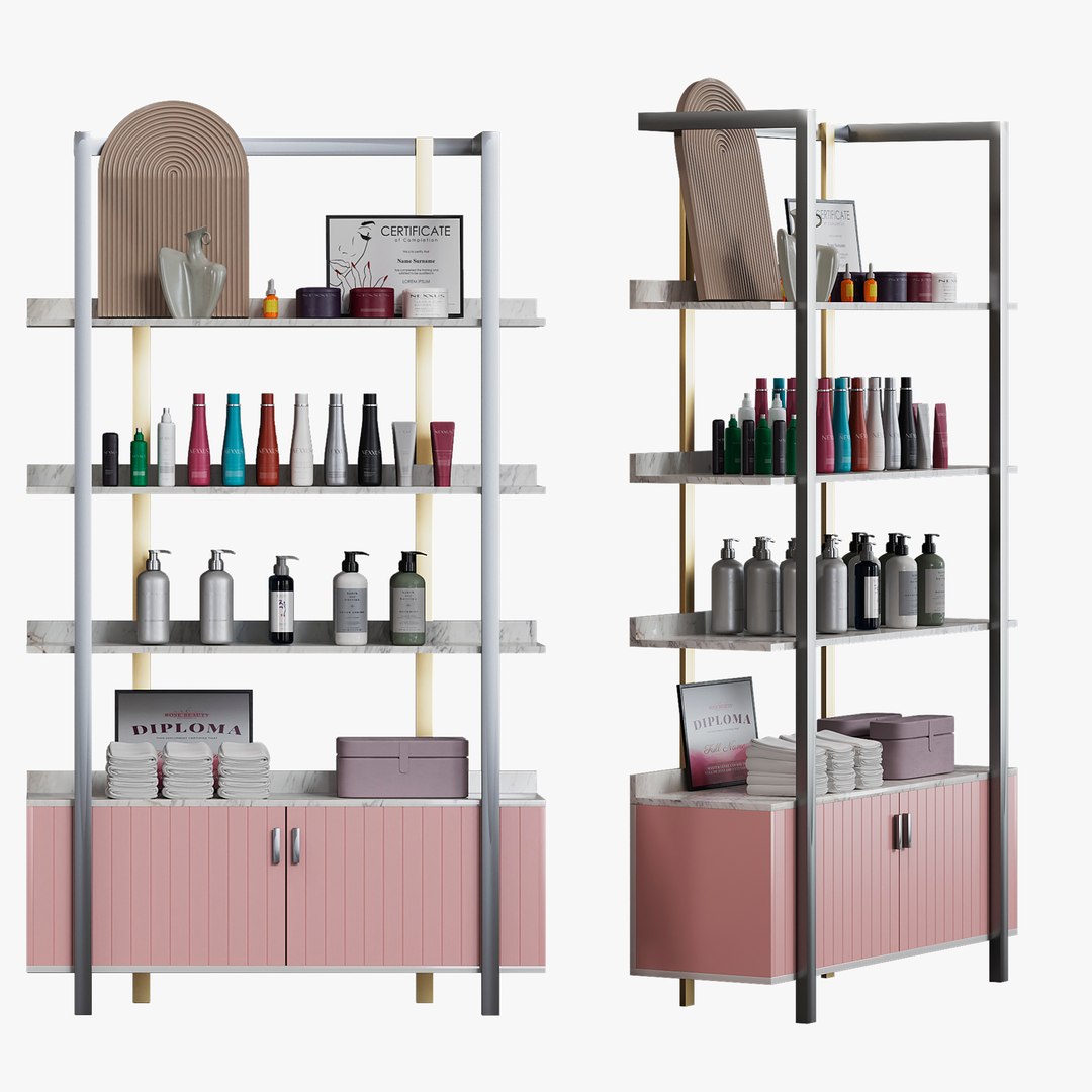 3D Model Display Rack For Cosmetic Products - TurboSquid 2083911