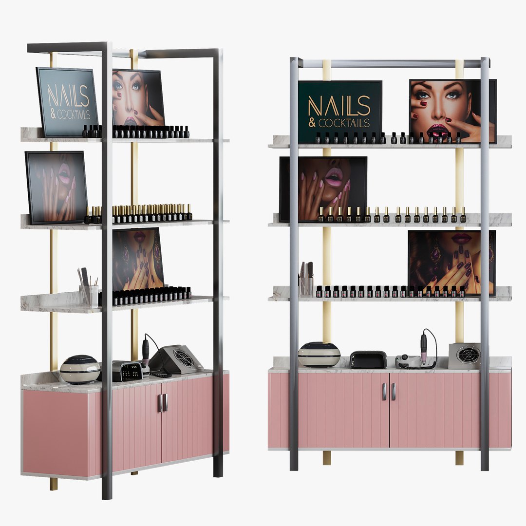 3D Model Display Rack For Cosmetic Products - TurboSquid 2083911