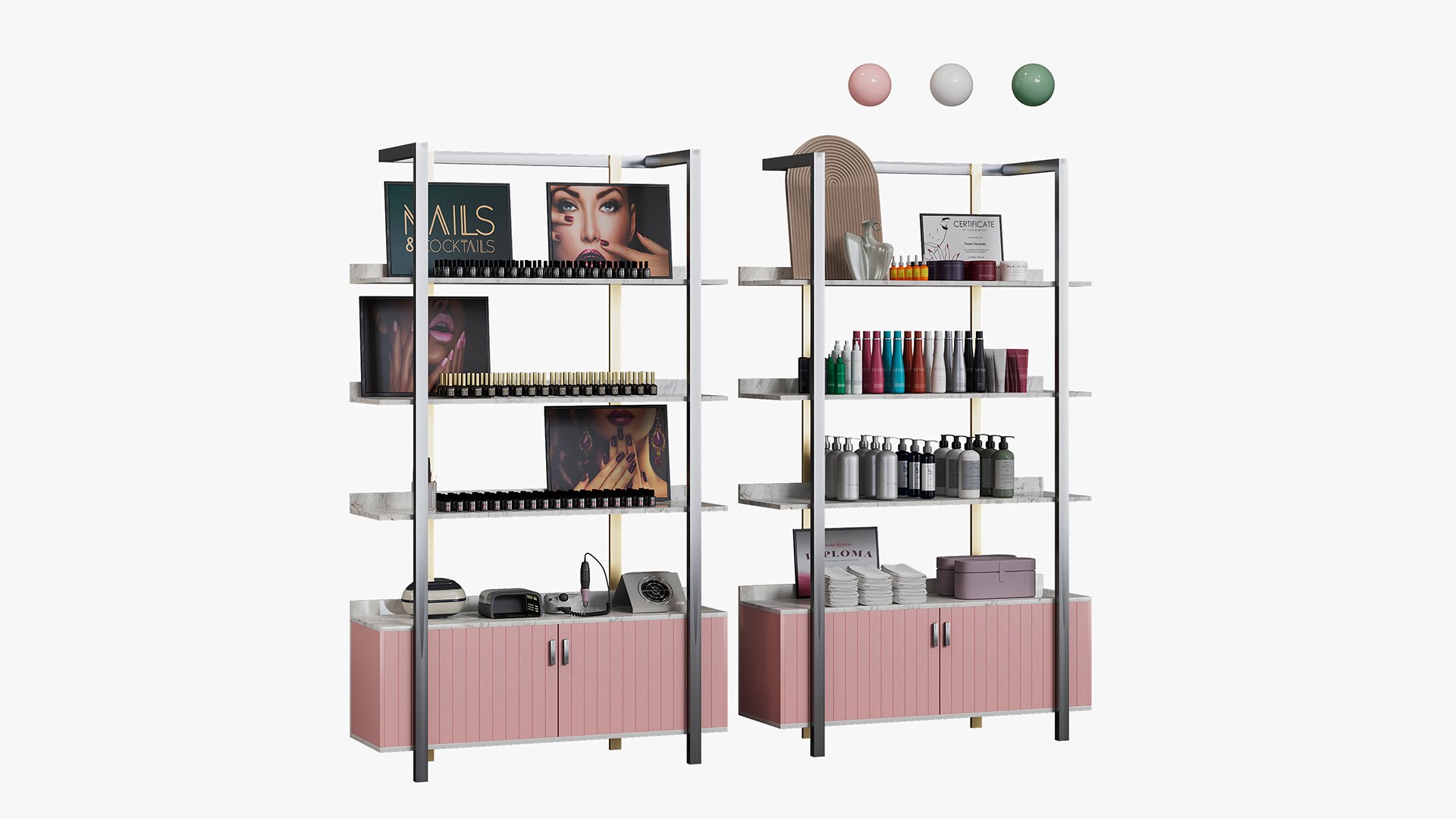3D Model Display Rack For Cosmetic Products - TurboSquid 2083911