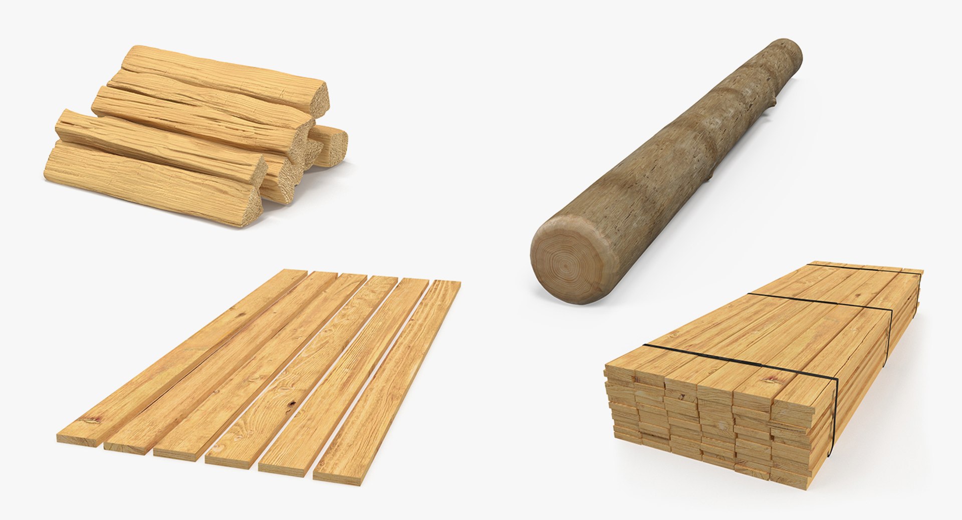 3D Timber Wood Planks - TurboSquid 1350041
