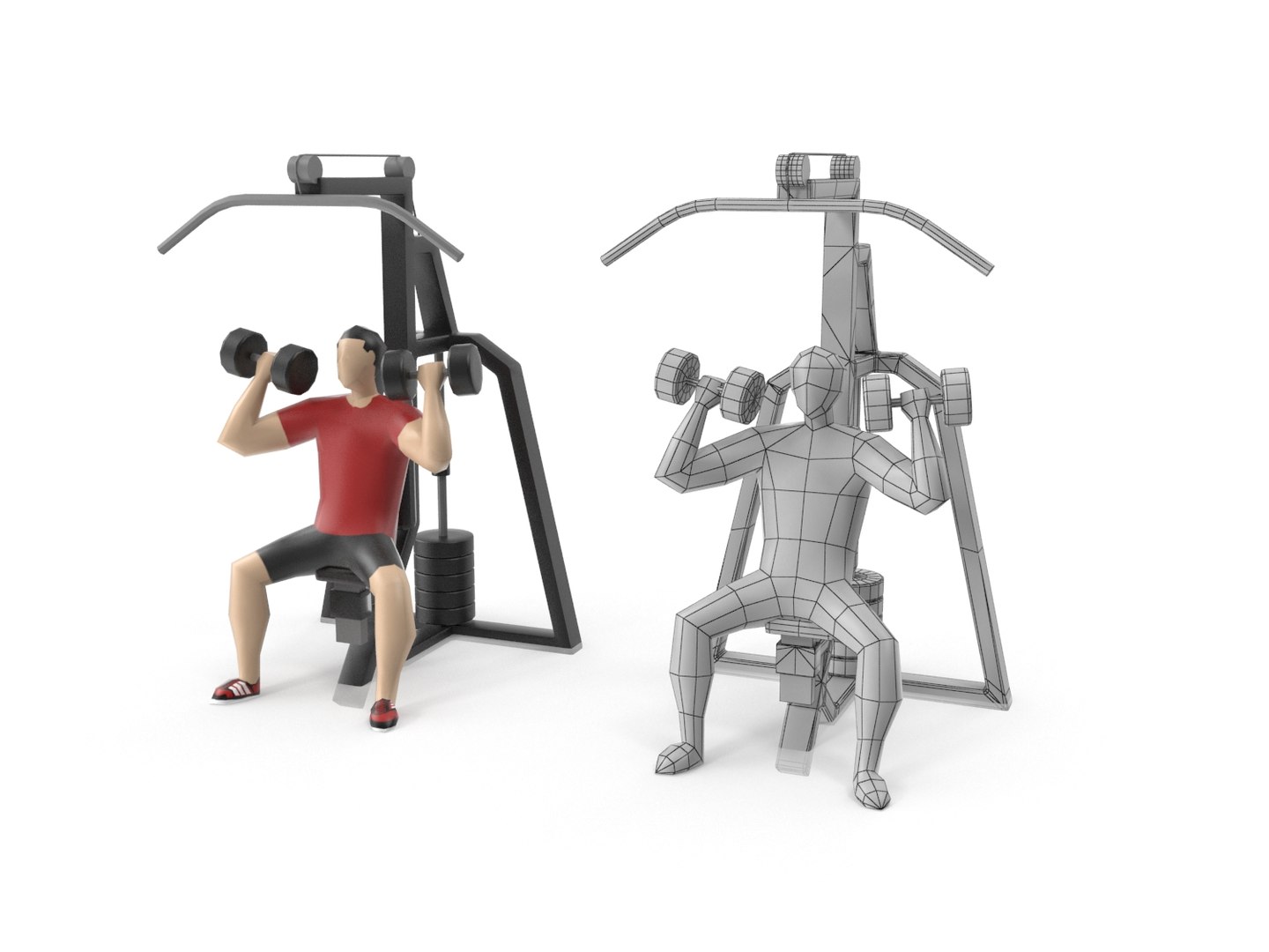 People Gym Fitness 3D - TurboSquid 1568390