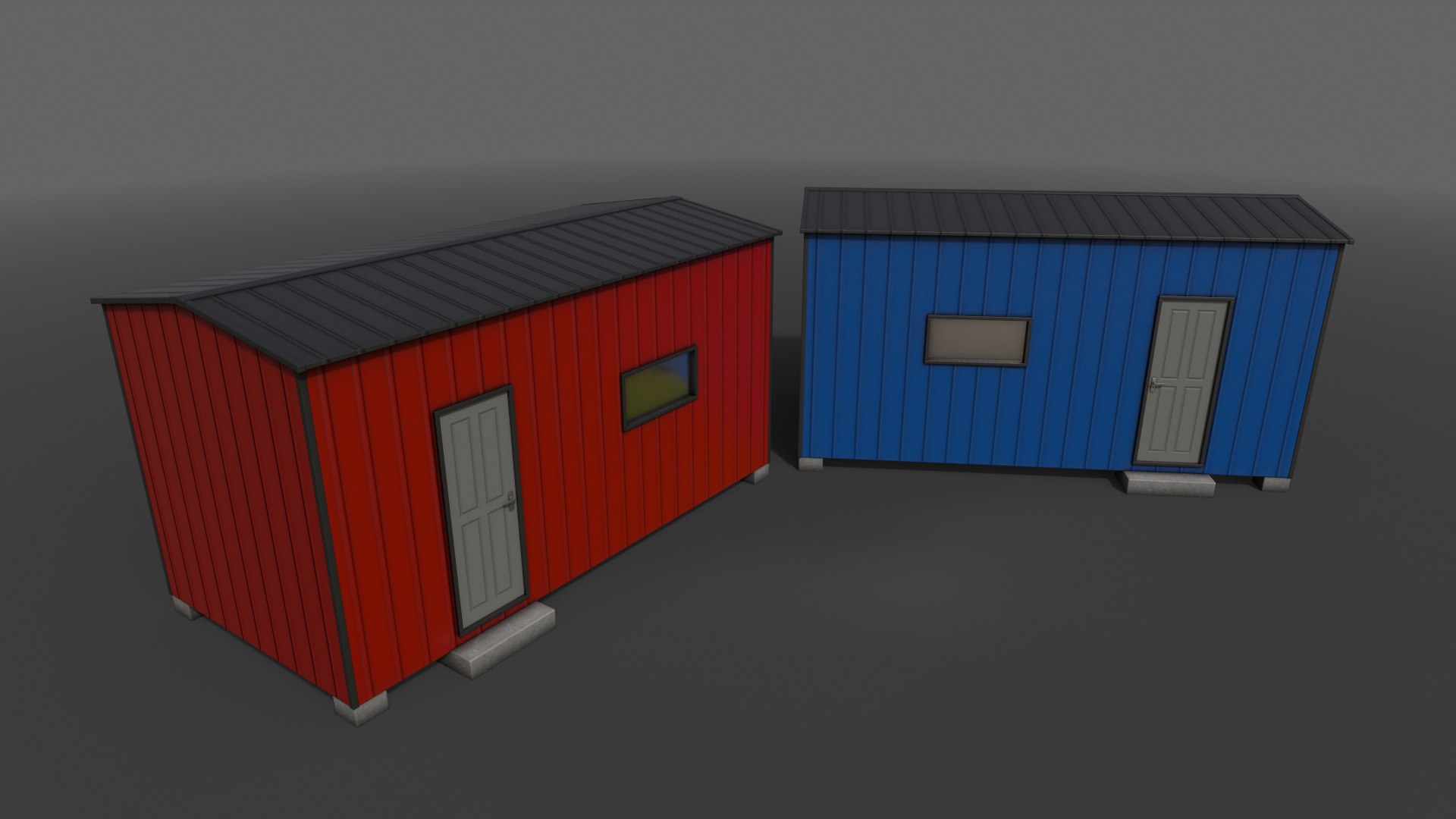 PBR Shed House B 20ft V4 3D Model - TurboSquid 2137201