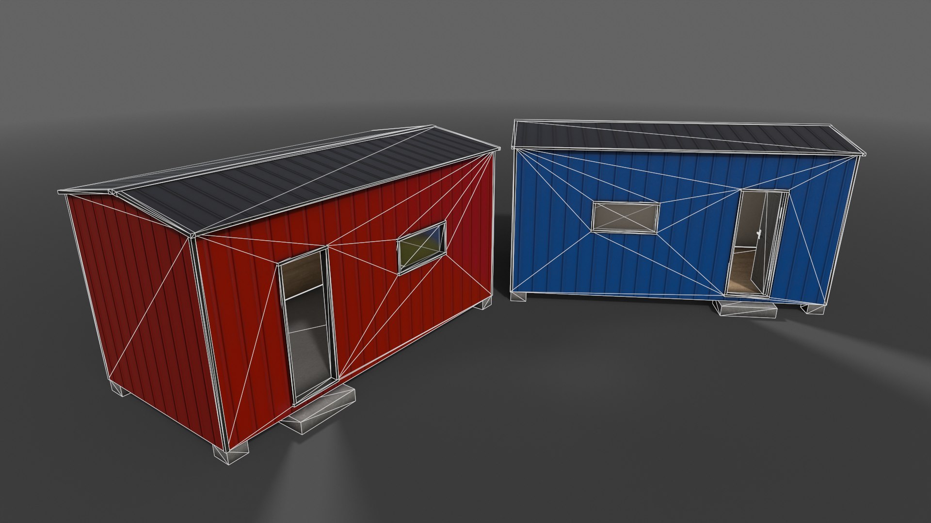 PBR Shed House B 20ft V4 3D Model - TurboSquid 2137201