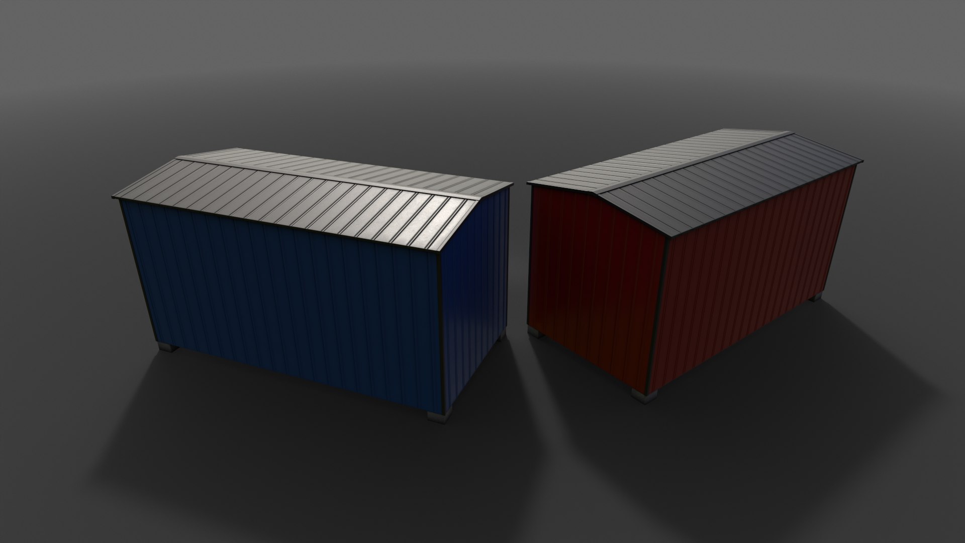 PBR Shed House B 20ft V4 3D Model - TurboSquid 2137201