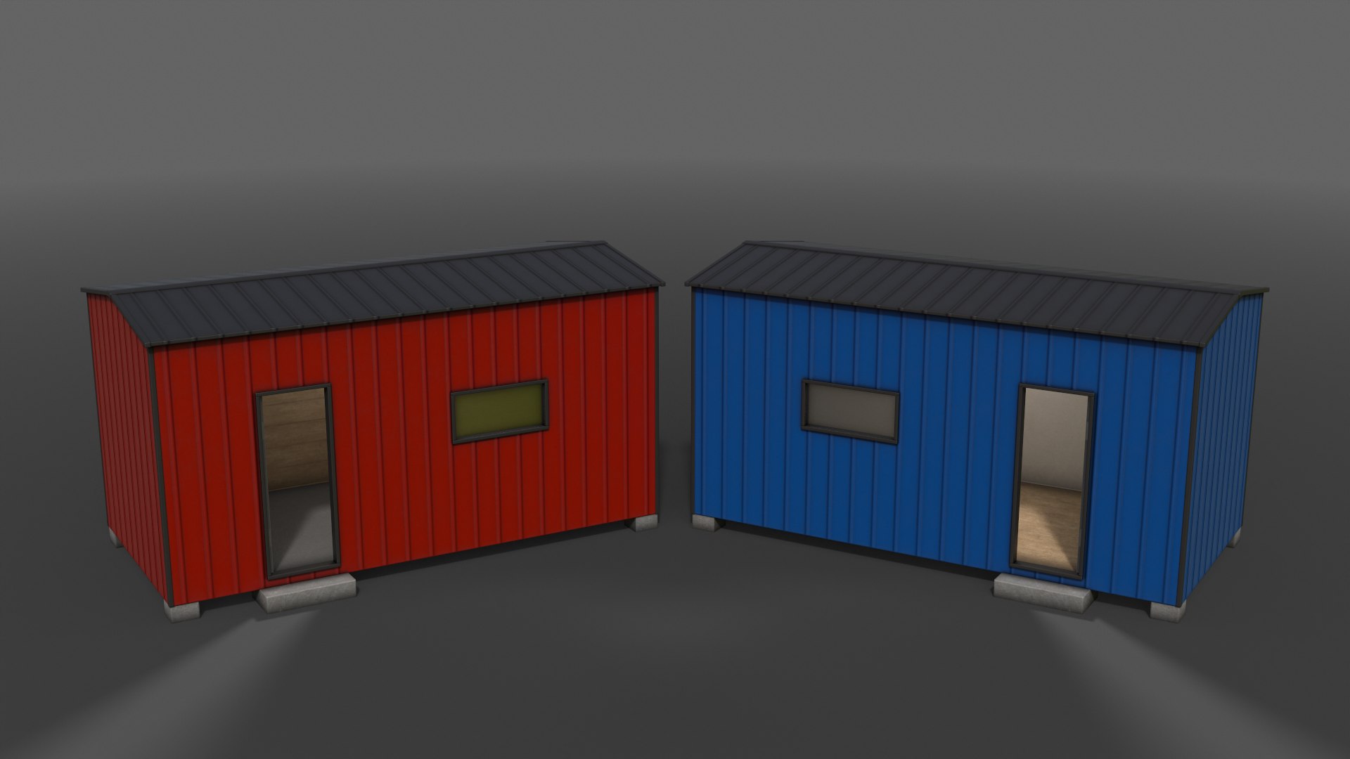 PBR Shed House B 20ft V4 3D Model - TurboSquid 2137201
