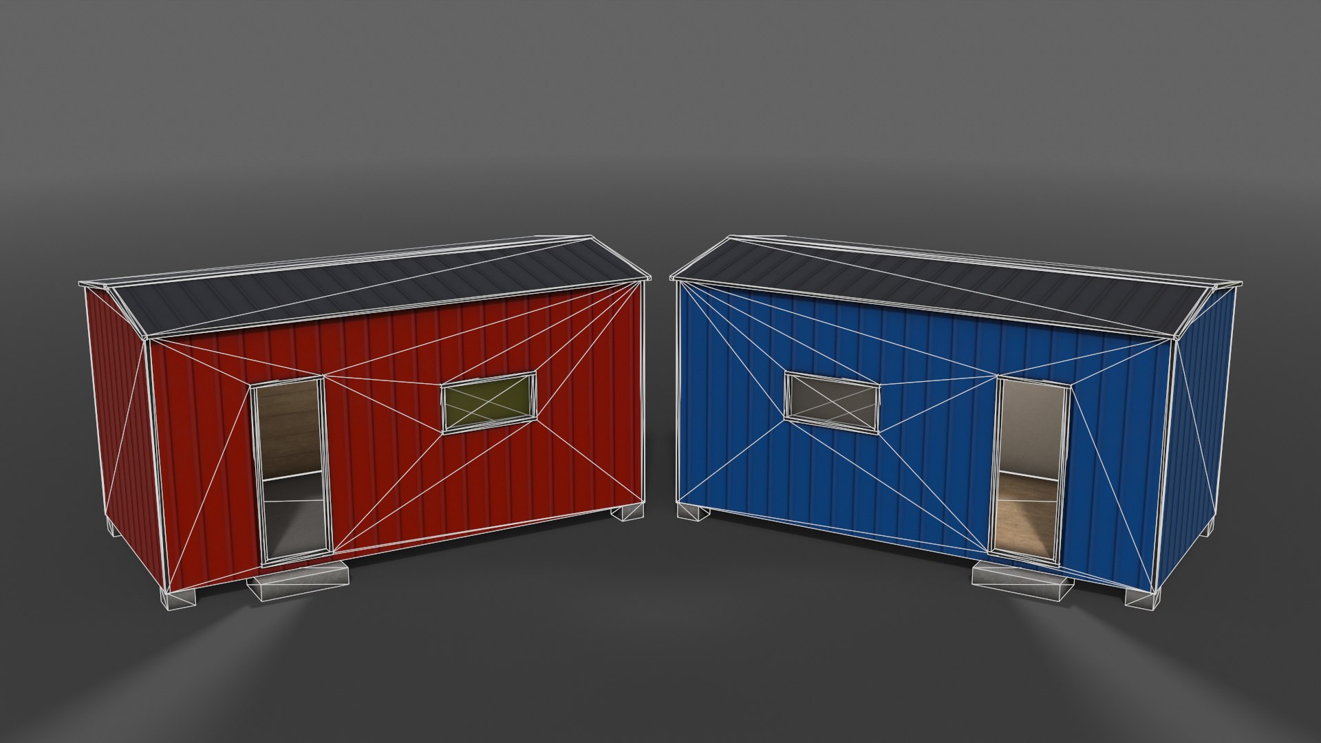 PBR Shed House B 20ft V4 3D Model - TurboSquid 2137201