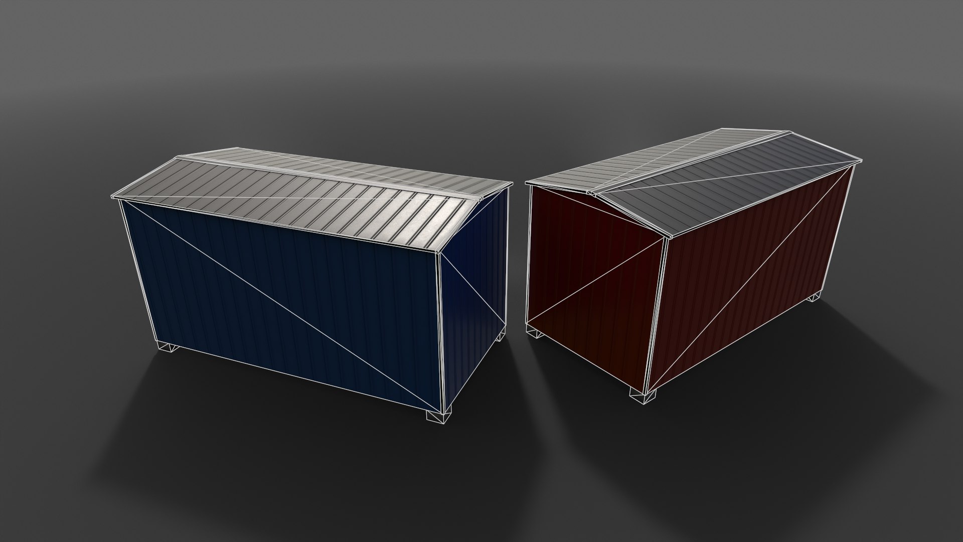 PBR Shed House B 20ft V4 3D Model - TurboSquid 2137201