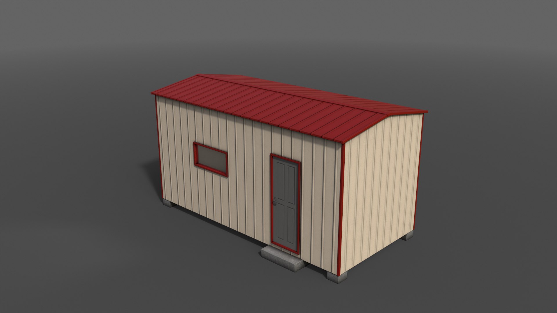 PBR Shed House B 20ft V4 3D Model - TurboSquid 2137201