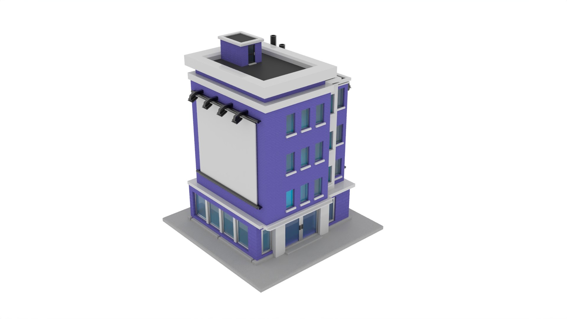 Toon Building 17 Model - TurboSquid 2293075