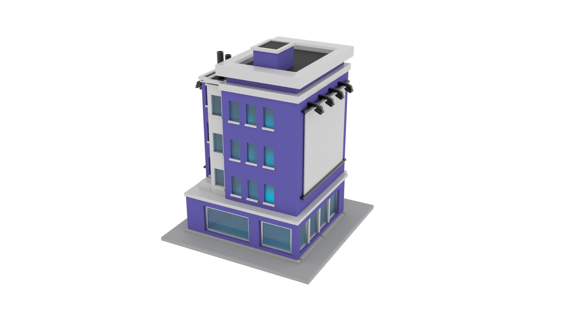 Toon Building 17 Model - TurboSquid 2293075