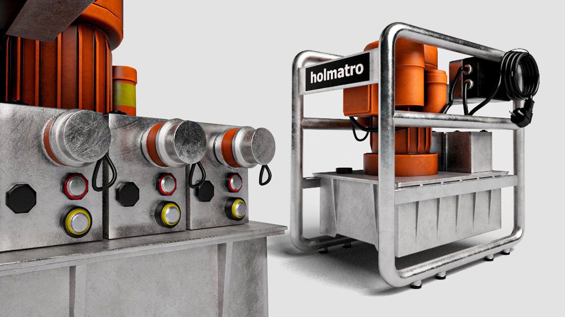 3D Holmatro MPU 60 D Trio Pump Low Poly Game Ready 3D Model ...