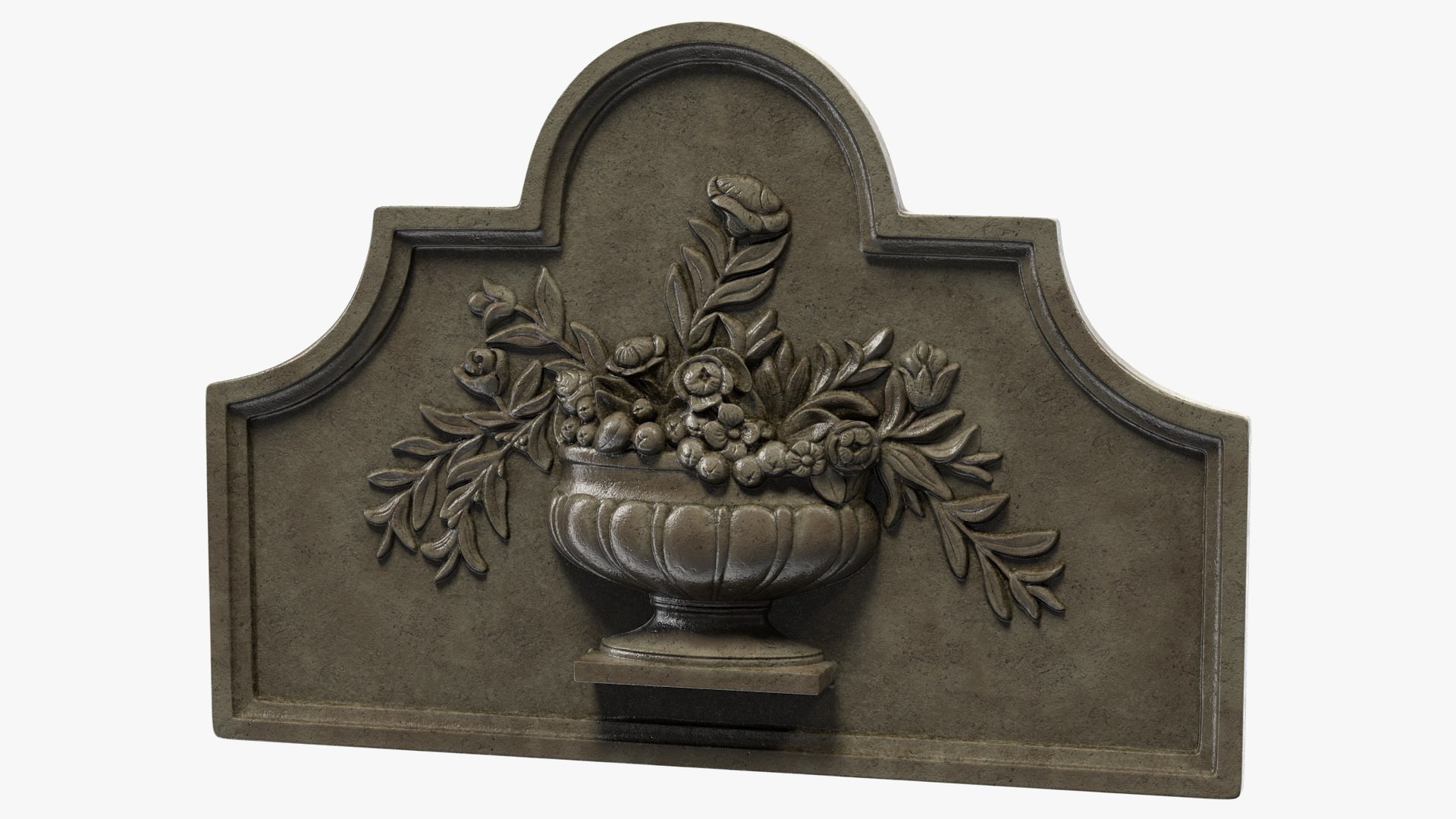 Stone outdoor decor relief 3D model - TurboSquid 1585359