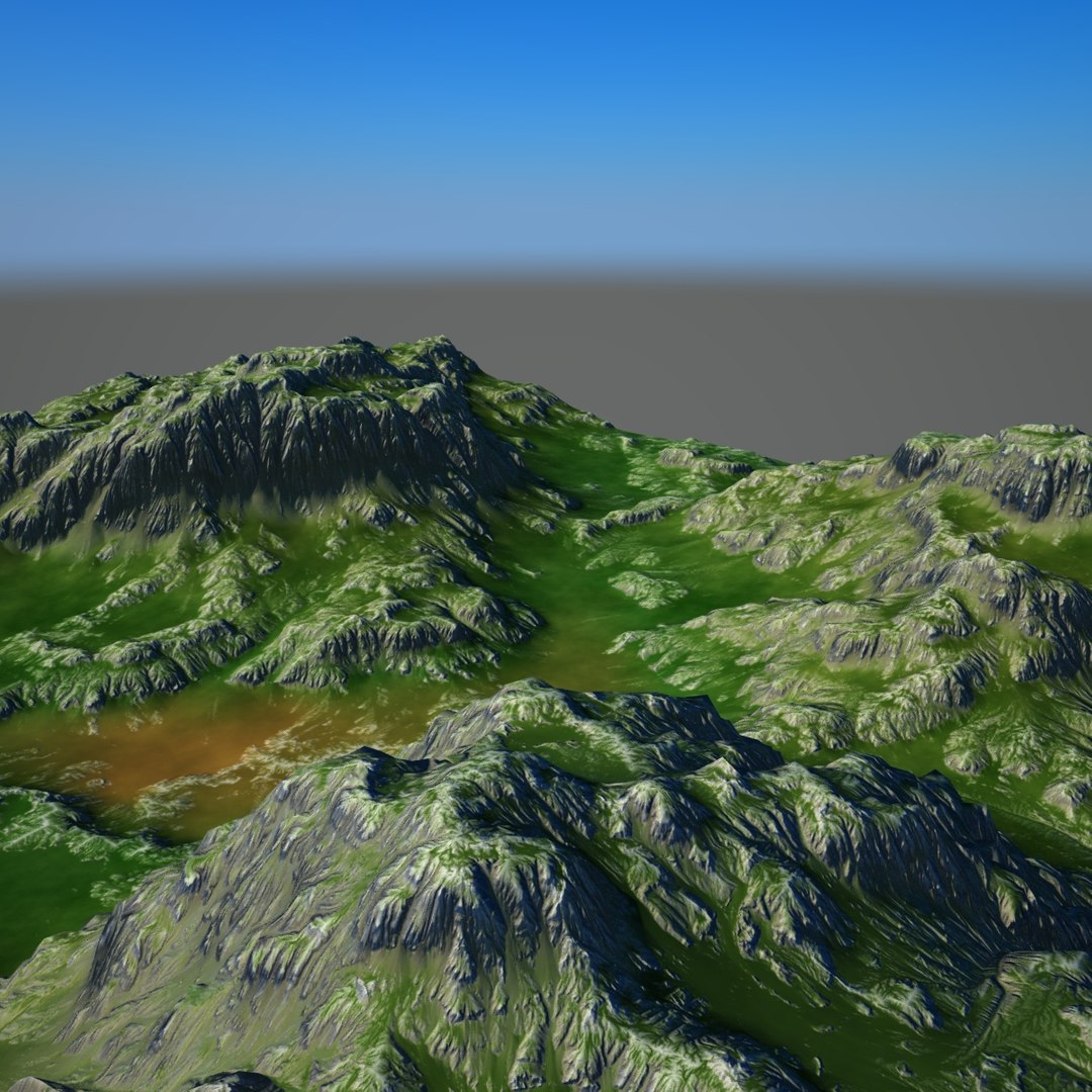 Hills Terrain Realistic Obj