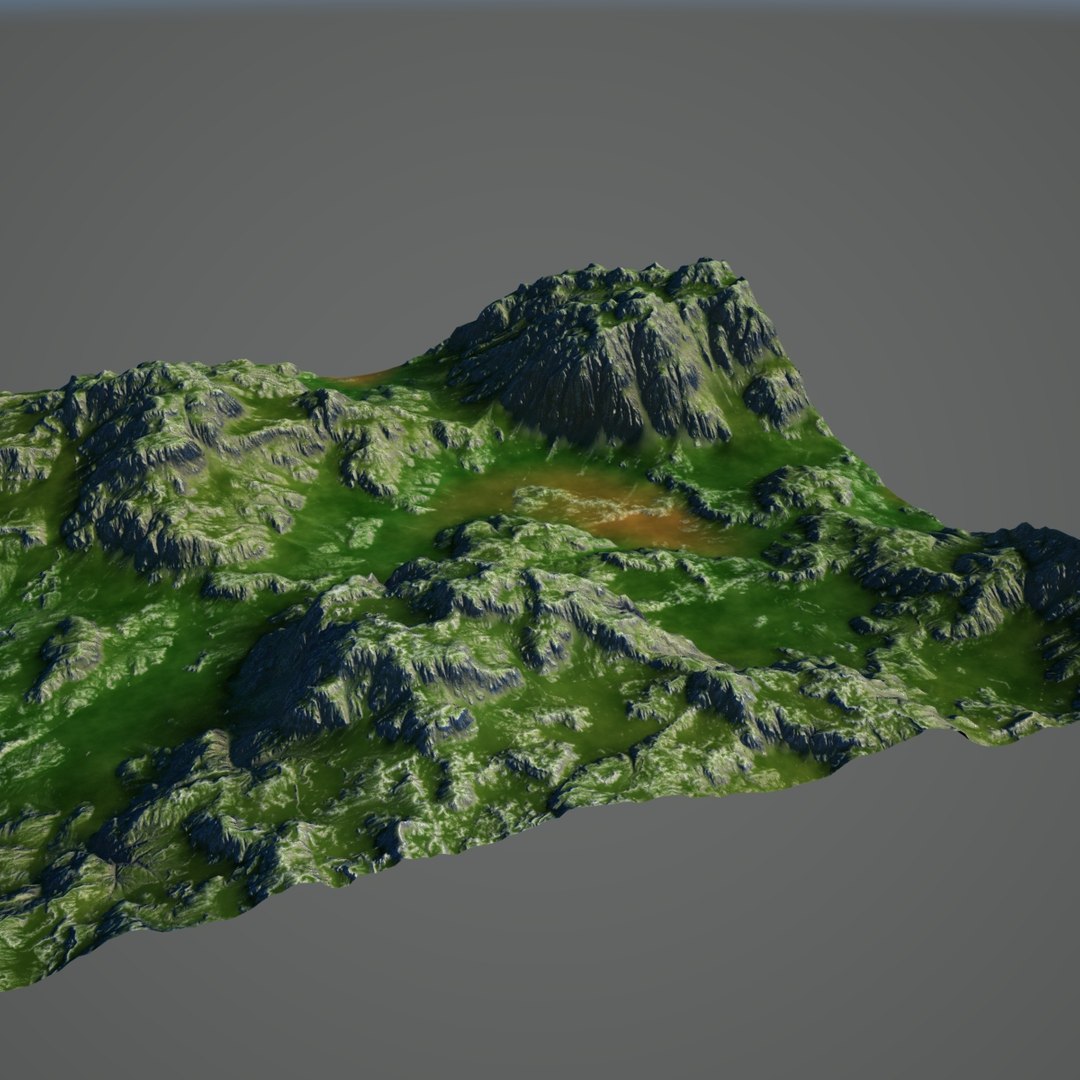 Hills Terrain Realistic Obj