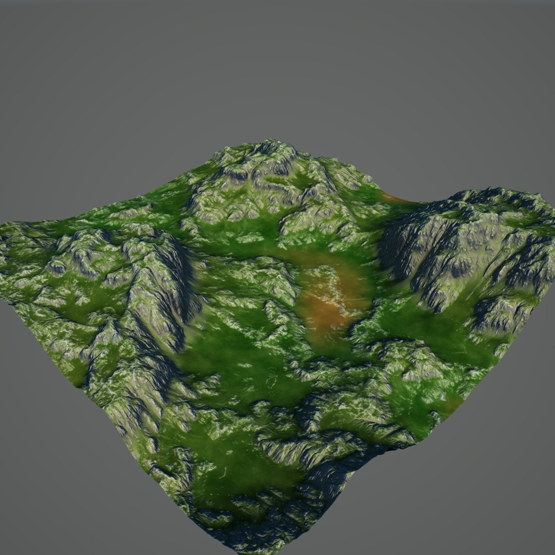 Hills Terrain Realistic Obj