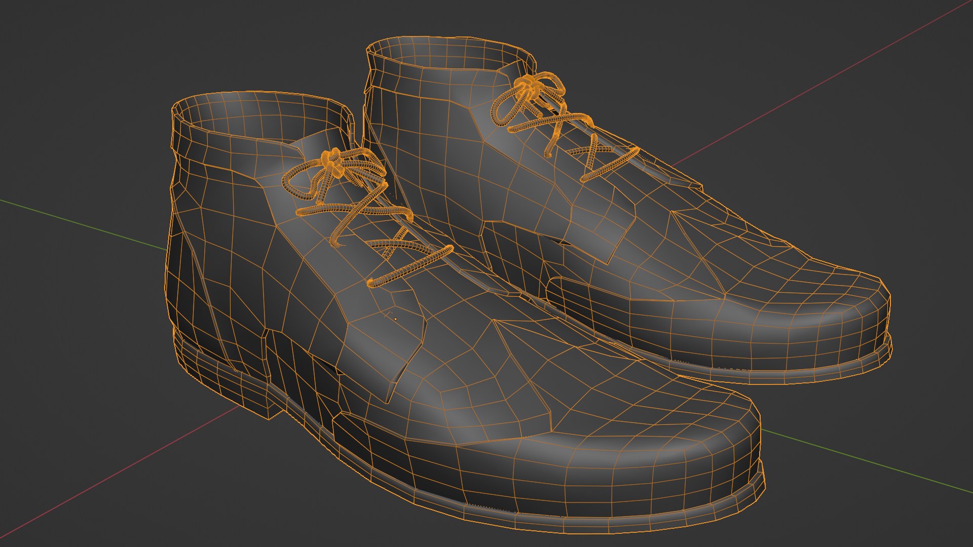 3D Low Poly Black Leather Shoes - TurboSquid 2220199