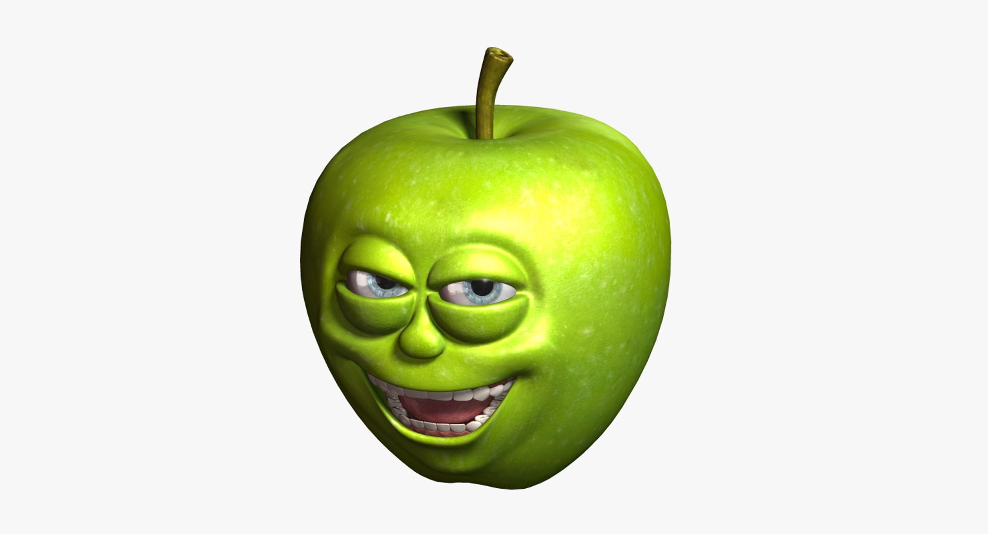 Apple Cartoon 4 3d Obj