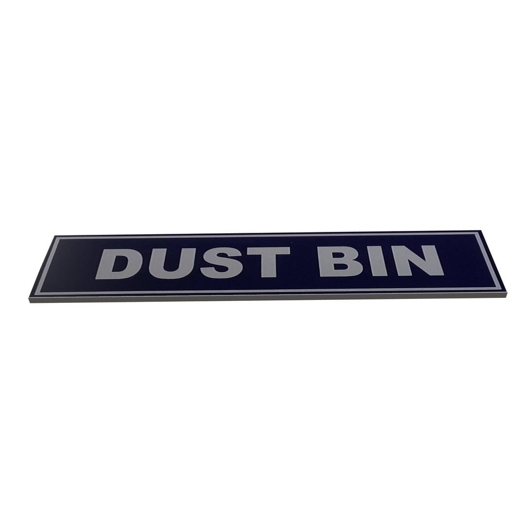Dustbin Label 3D - TurboSquid 2172661