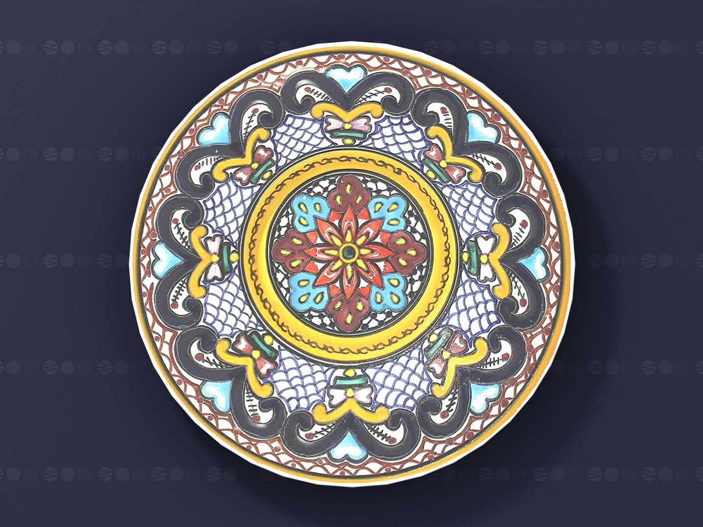 Decorative Plate Model - TurboSquid 1583610