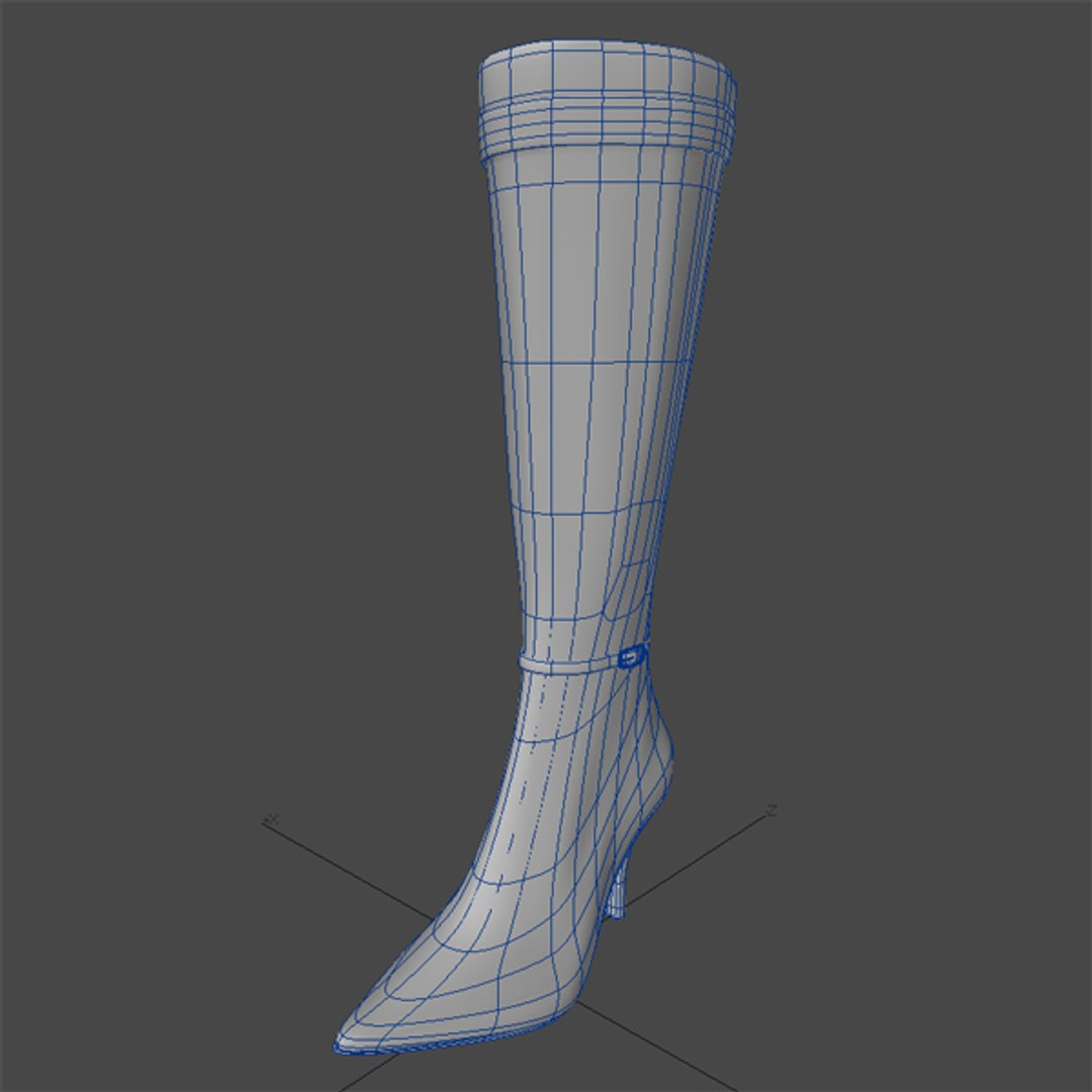 Woman Boot Ankle Strap Obj