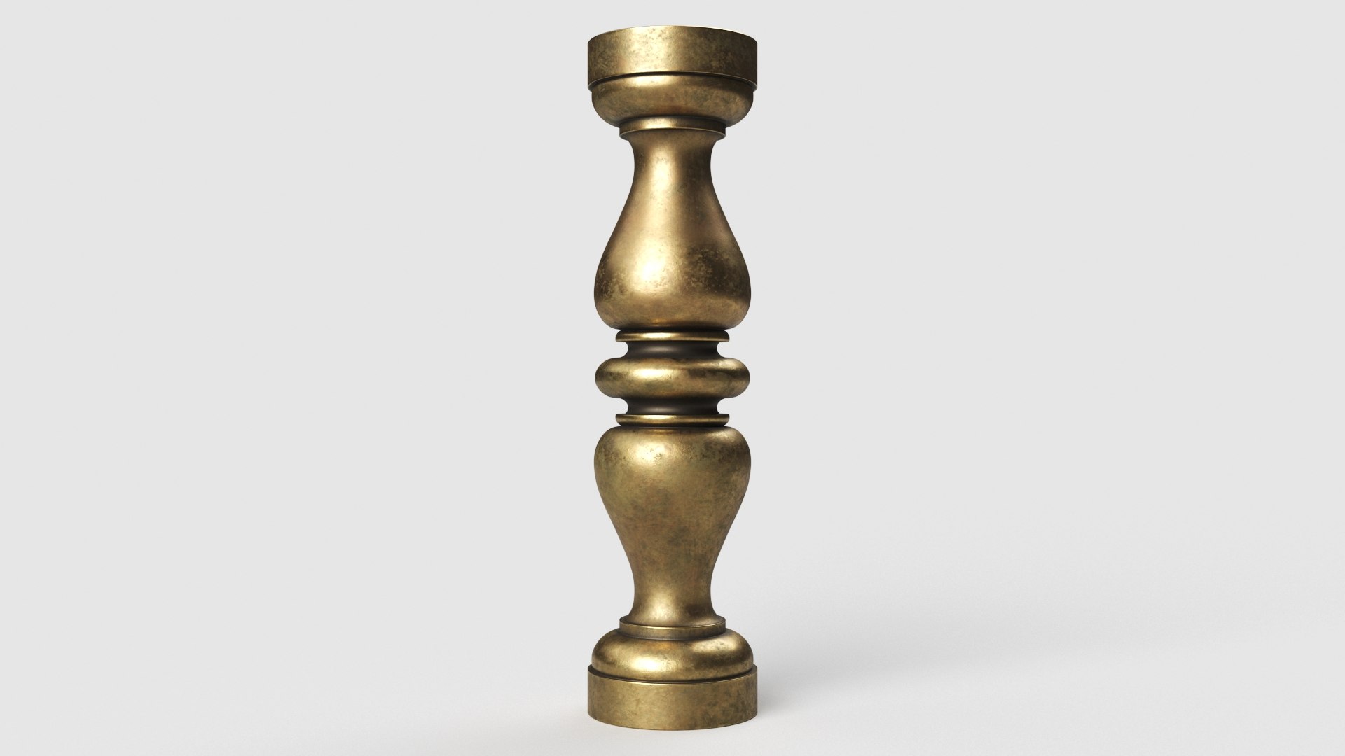 Bronze Finished Round Baluster 3D - TurboSquid 1868883