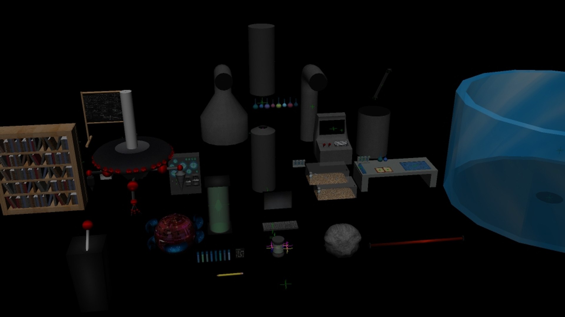 3d Model Of Lab Equipment Package