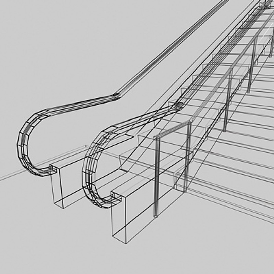 Escalator Stair 3d Model