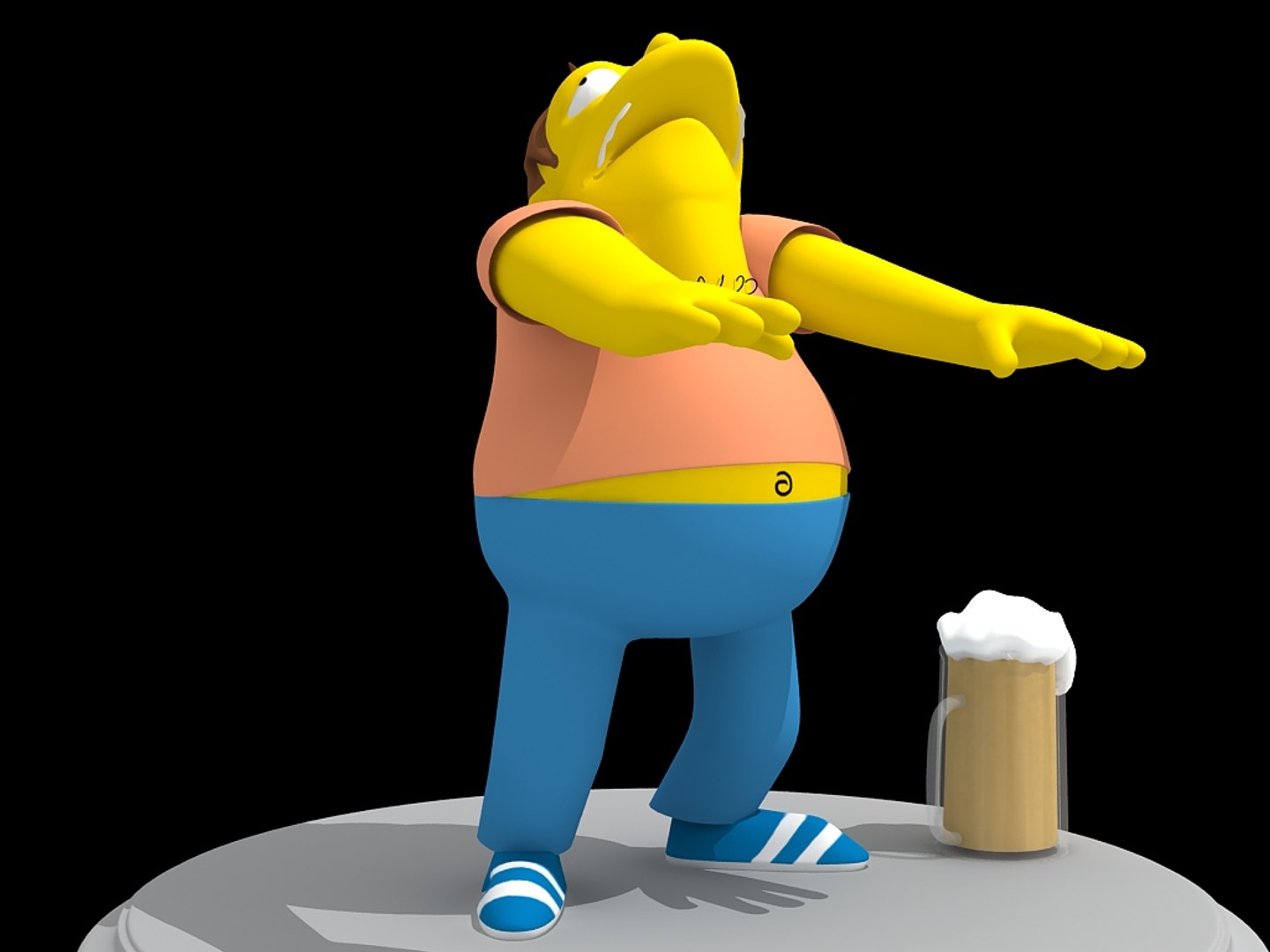 Barney Gumble 3d Model