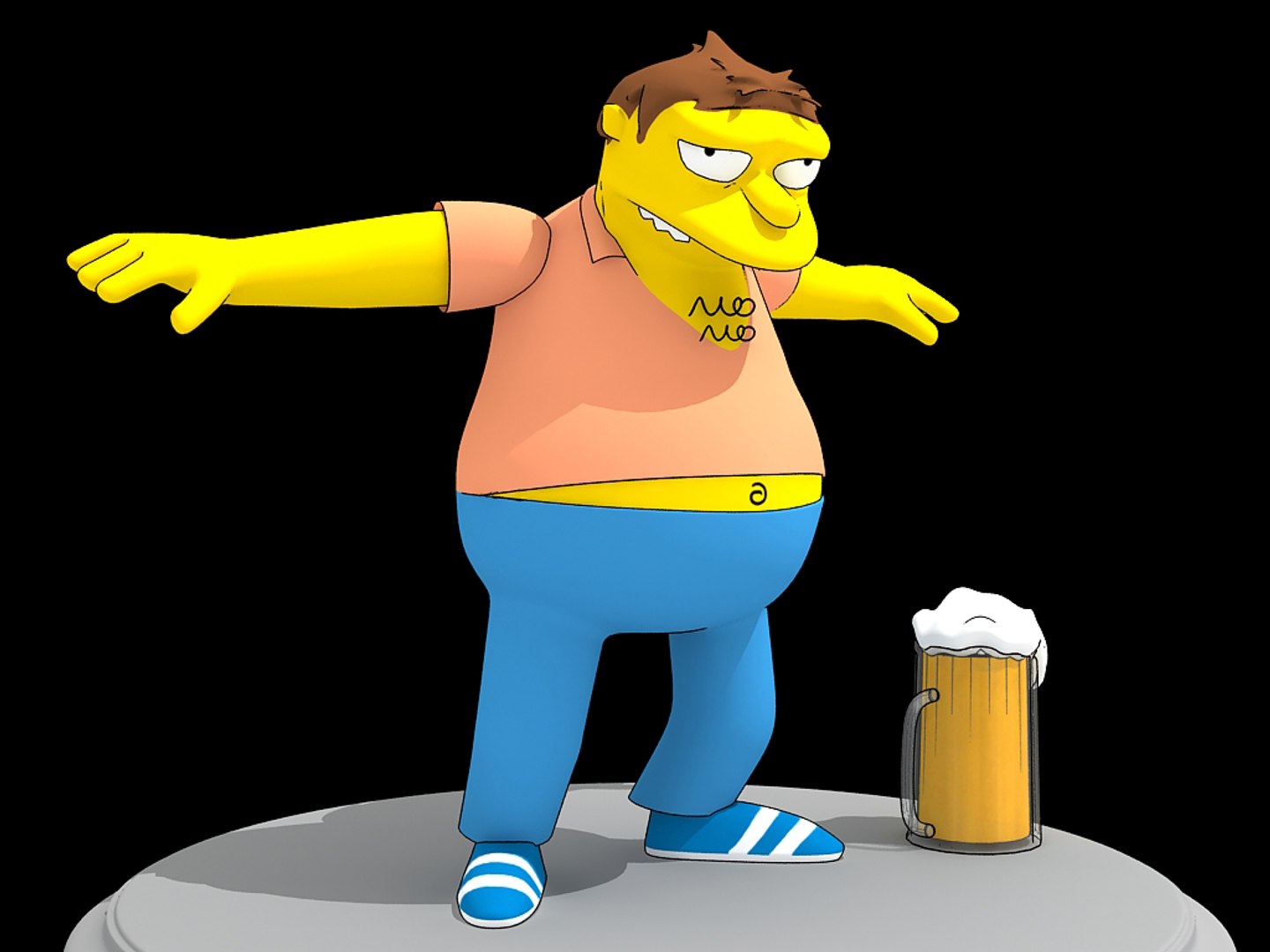 Barney Gumble 3d Model
