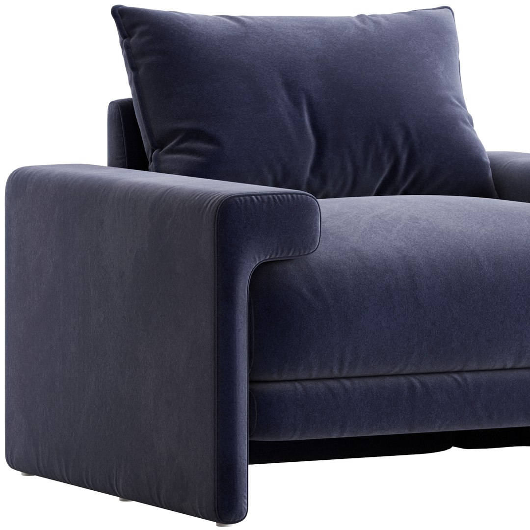 CB2 Camden Lounge Chair Model - TurboSquid 2165478