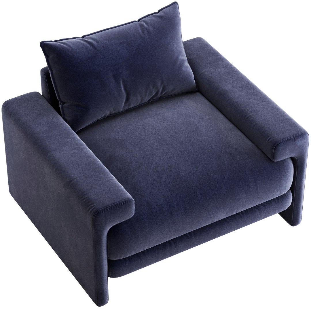 CB2 Camden Lounge Chair Model - TurboSquid 2165478