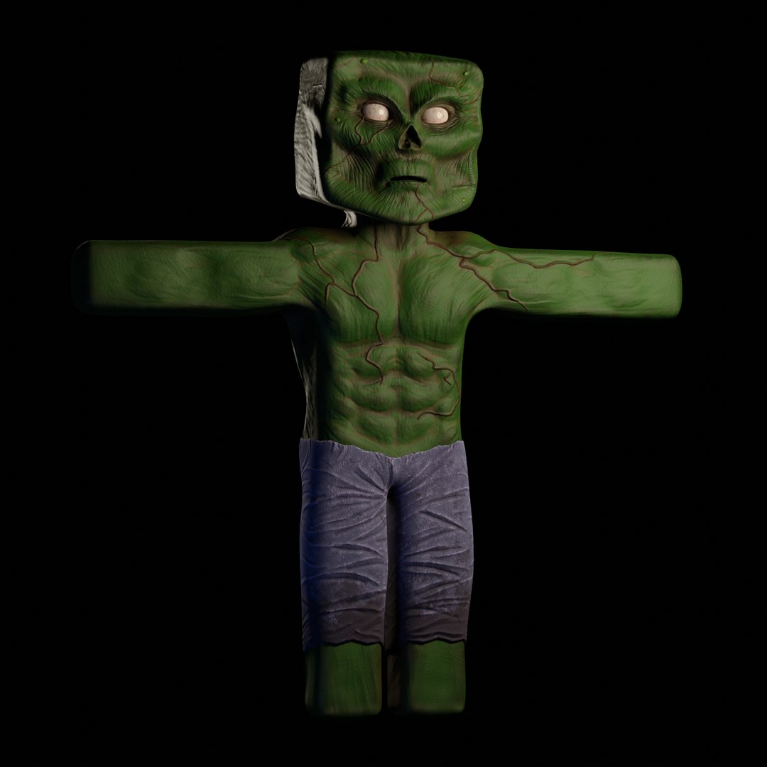 Zombie Minecraft 3D - TurboSquid 2176432