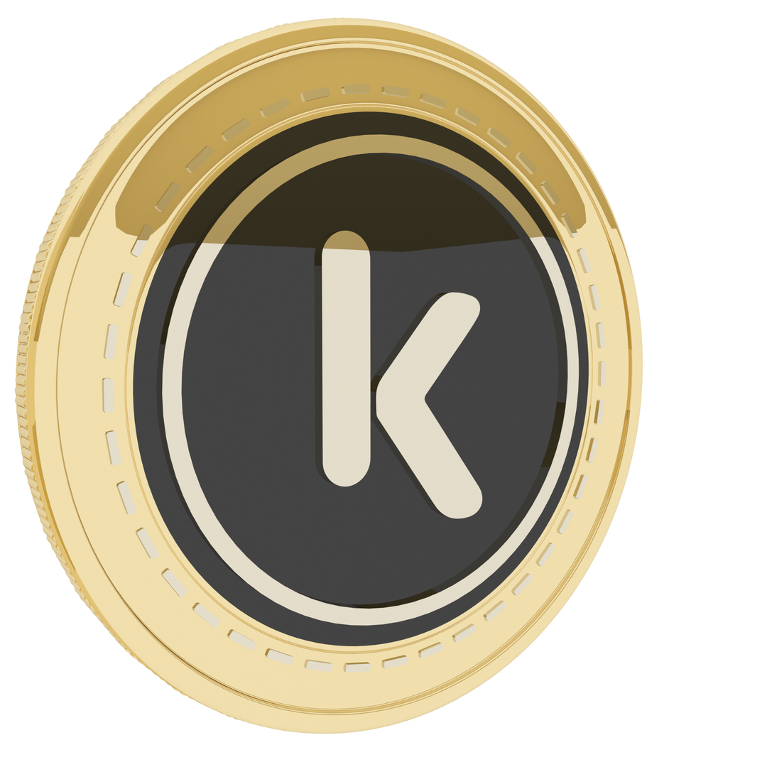 3D Model Kcash Cryptocurrency Gold Coin - TurboSquid 1857010