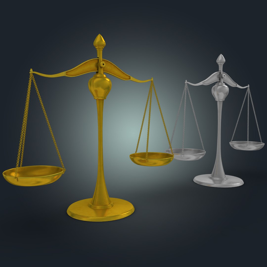 3d scales gold silver