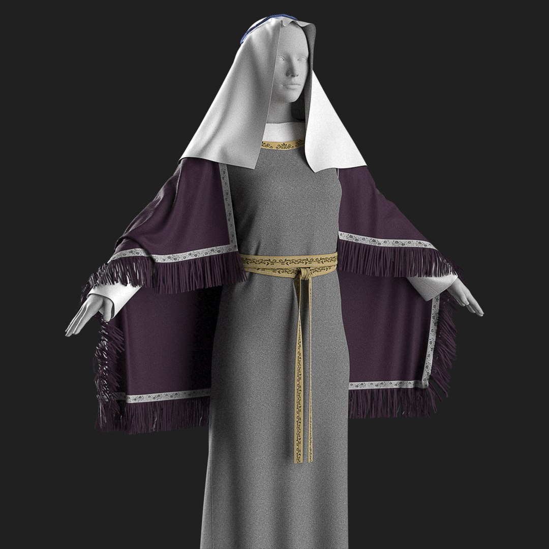 Medieval Dress2 Marvelous Designer 3D Model - TurboSquid 1719655