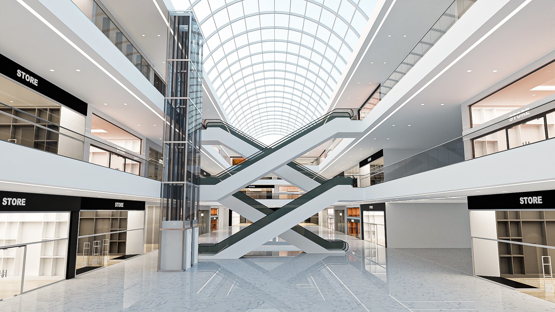 Mall interiors collection 2 3D model - TurboSquid 2159691