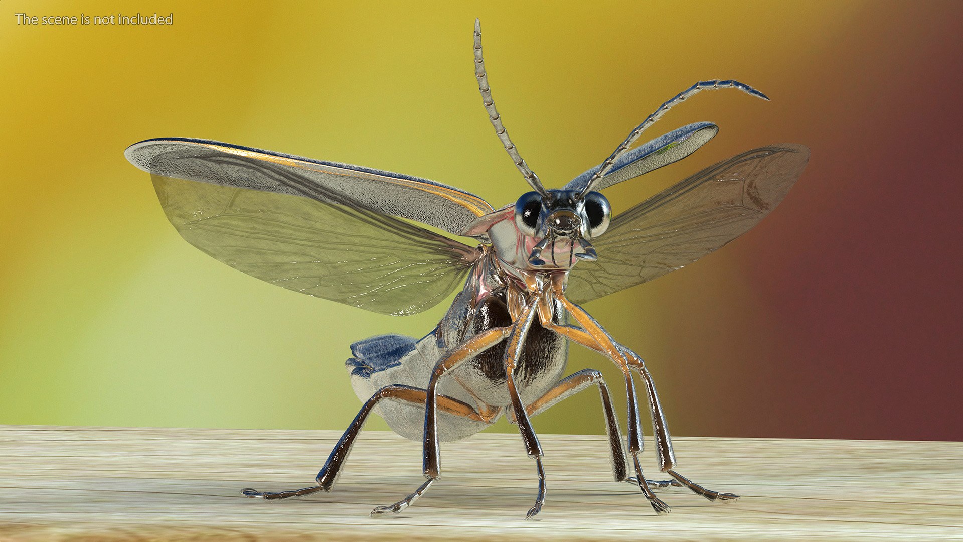 3D Big Dipper Firefly Standing Pose Fur Model - TurboSquid 2171882